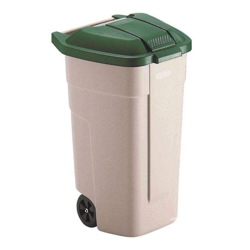 Acheter Mini conteneur 110 litres beige avec couvercle vert