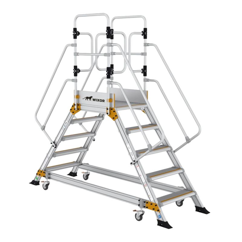 Wixor Industrial Platform with Spring Castors Double walk-up - buy 5 ...
