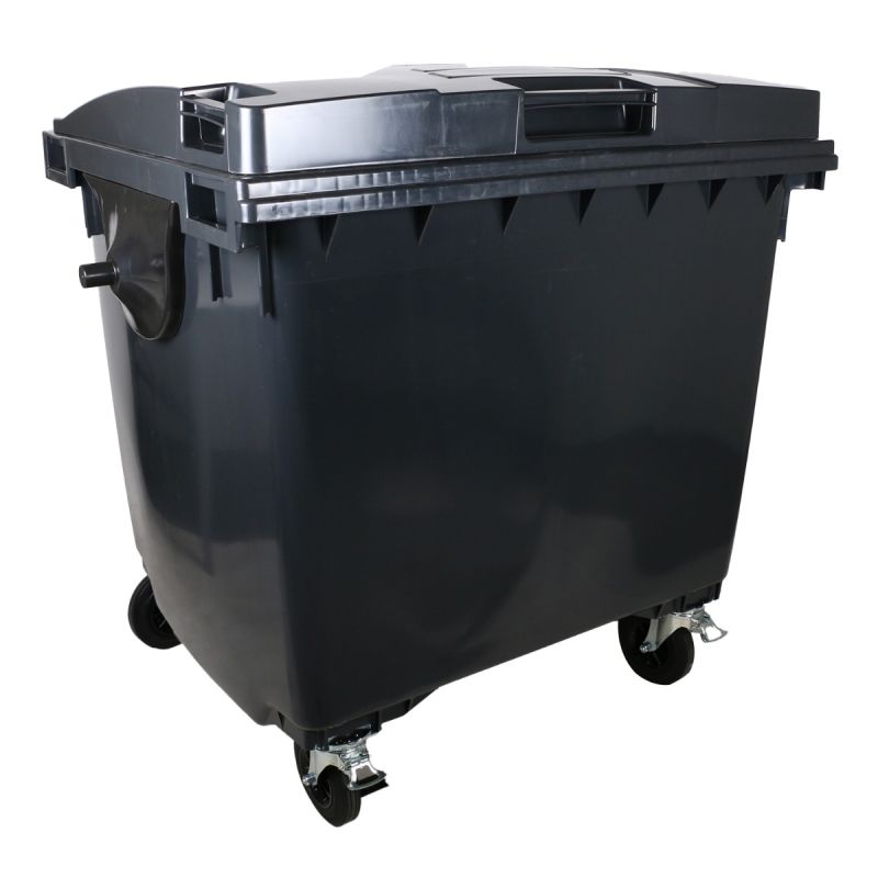4 wiel afvalcontainer 1100 liter grijs | Bestel direct online