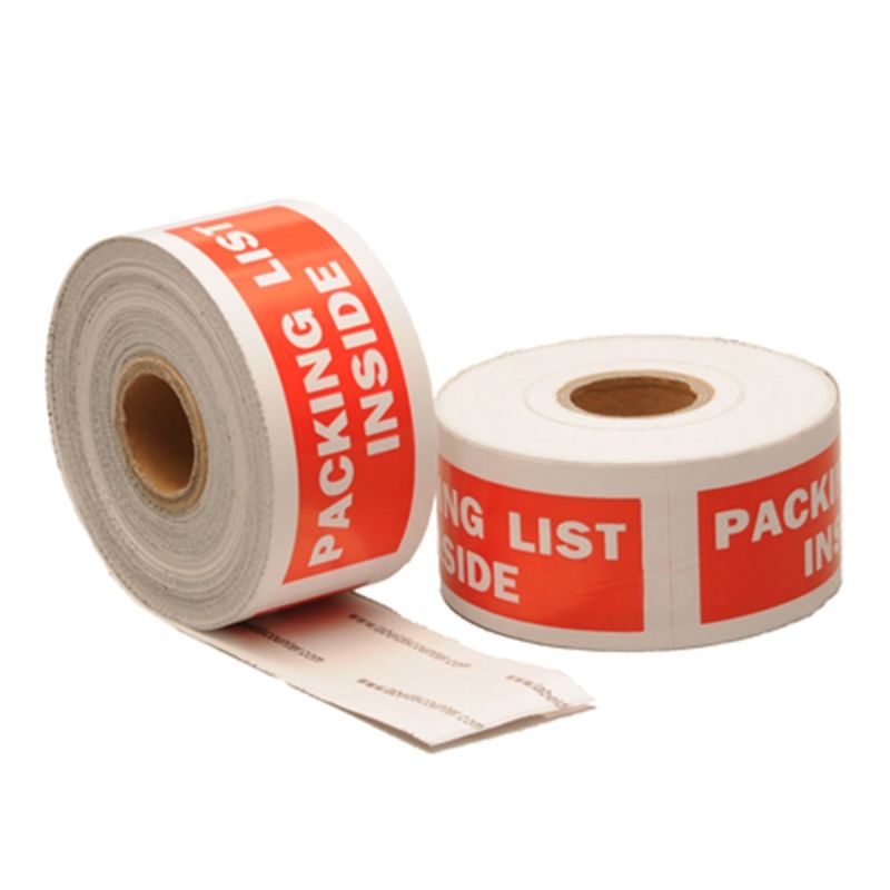 'Packing list inside' Sticker 99x40 mm kopen?