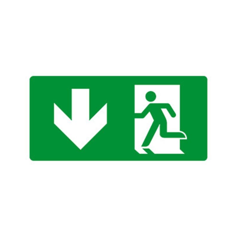 Acheter Pictogramme Sortie de secours vers le bas plaque plastique 300 ...