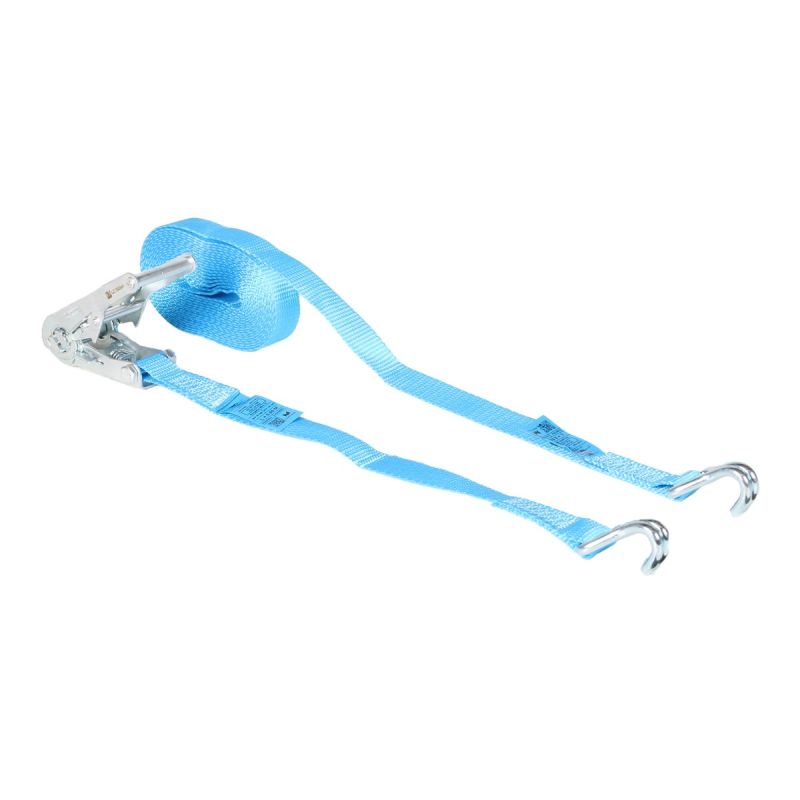 Sangle d'arrimage 25 mm 1,5 tonne 1,5M Bleu avec crochets pointus