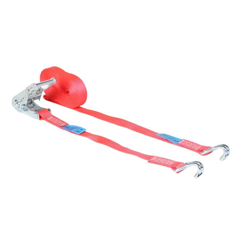 Sangle d'arrimage 25 mm 1,5 tonnes 2M Rouge avec crochets pointus