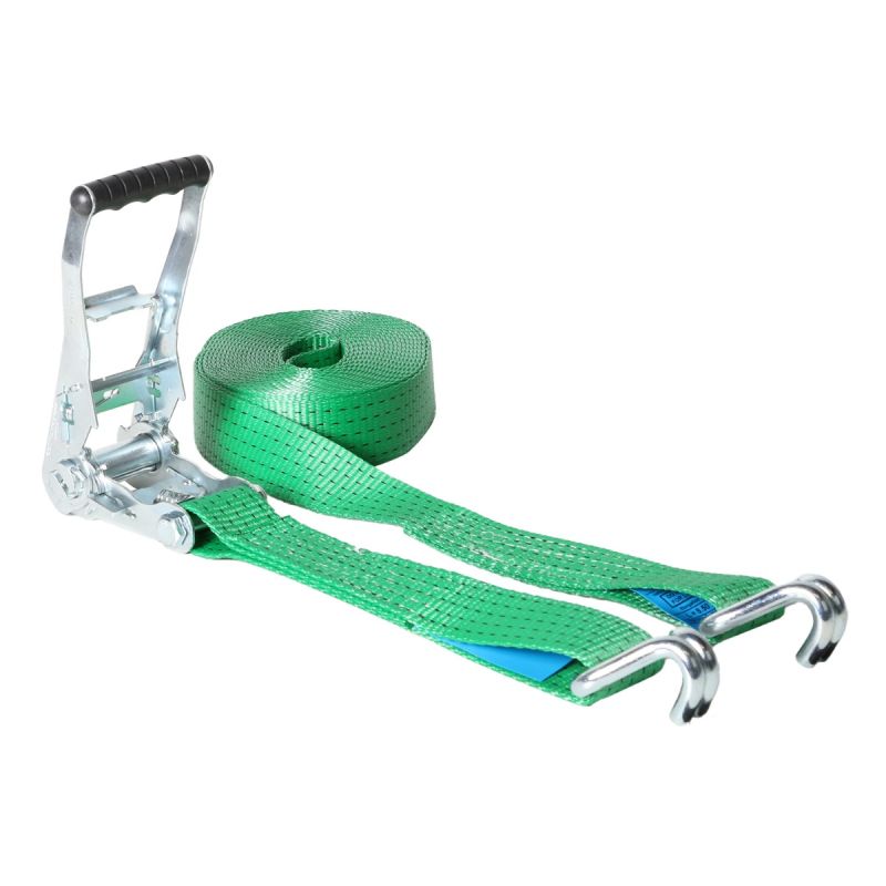 Sangle d'arrimage 50 mm 5 tonnes 8M Vert avec crochets pointus